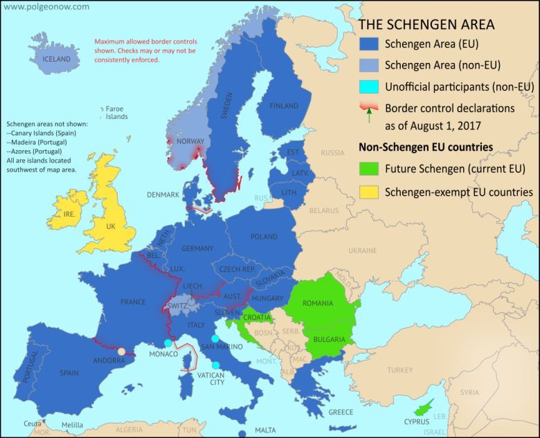 Pa stwa Obj te Uk adem Z Schengen nie Myli Z Cz onkostwem W Unii 