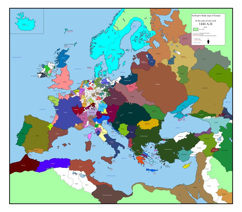 Mapa Europy W 1444 Roku mapa-europy-w-1444-roku