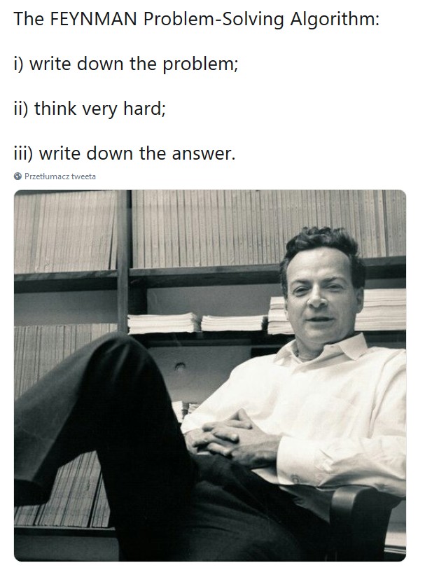 The FEYNMAN Problem Solving Algorithm I Write Down The Problem Ii 
