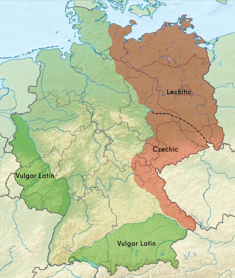 Mapa J zykowa Niemiec W Czasach Staro ytnych Mapa J zykowa Niemiec W Czasach Staro ytnych